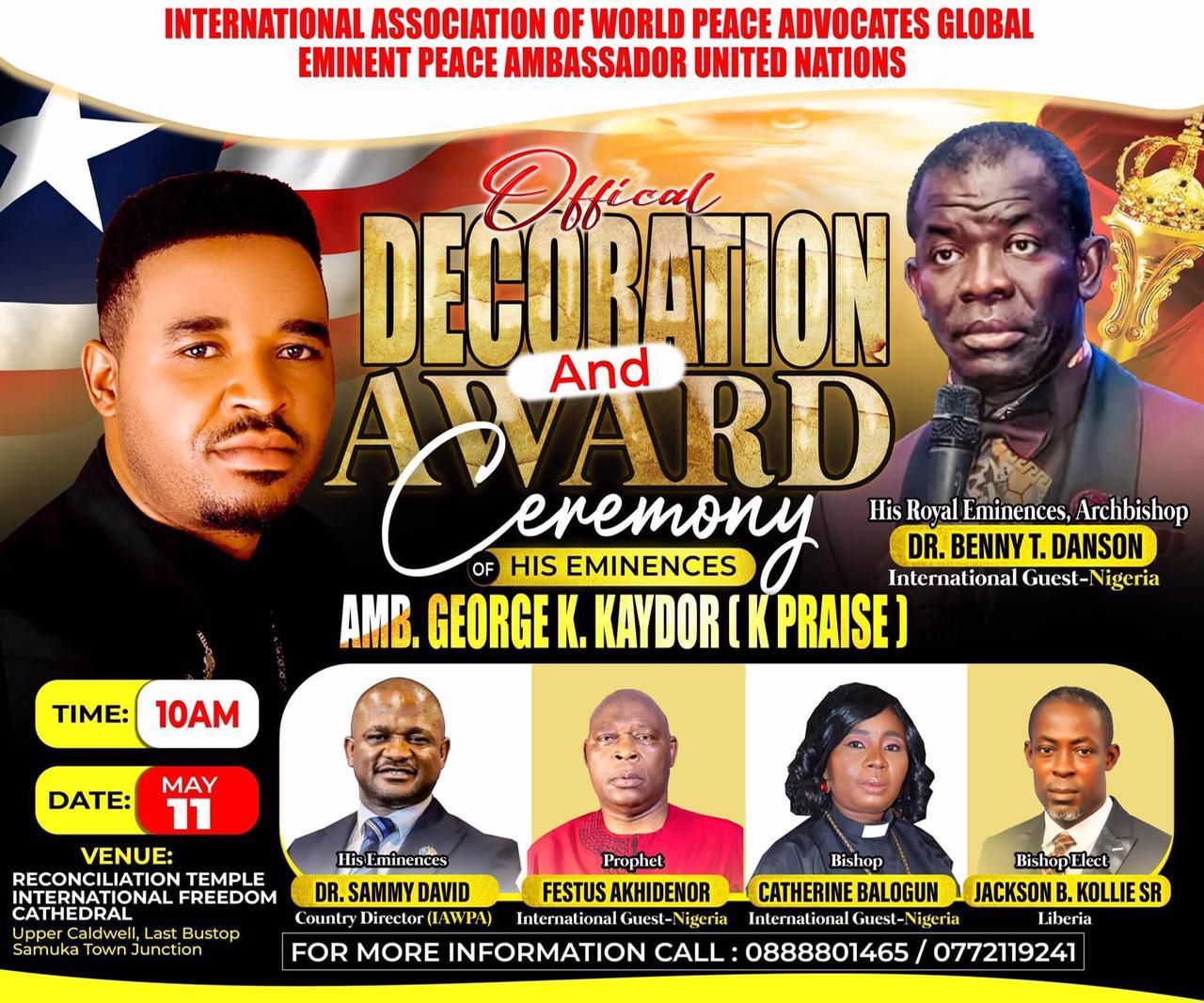 A Liberian Gospel Music Star, George Kaydor alias “K-Praise” Named ...
