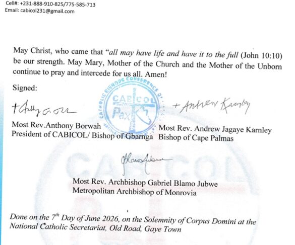 Liberian Catholic Bishops And Inter-Religious Council Differ Over ...